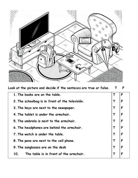 Worksheets True False Forgot My Password Prepositions School
