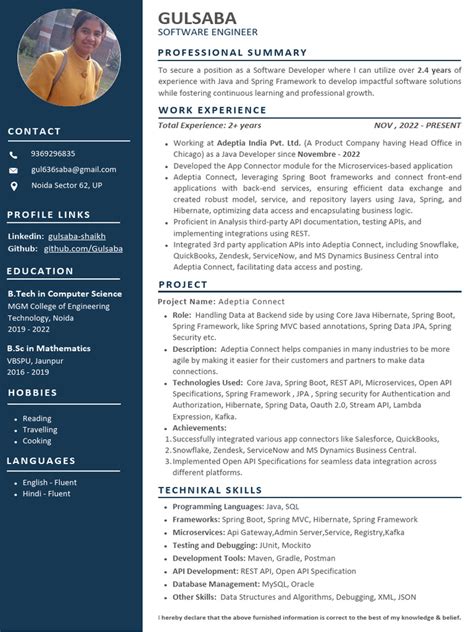 Gulsaba Resume Pdf Spring Framework Java Programming Language