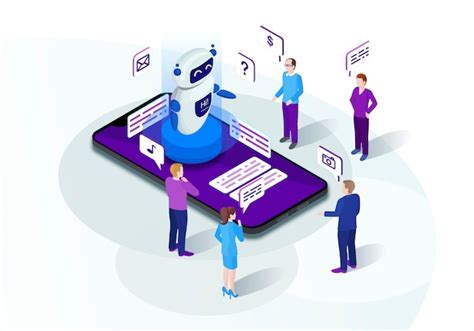 Premium Vector Chatbot Isometric Vector Illustration