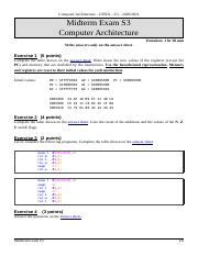 Mastering Computer Architecture EPITA Midterm Exam S3 2020 2021 Course Hero