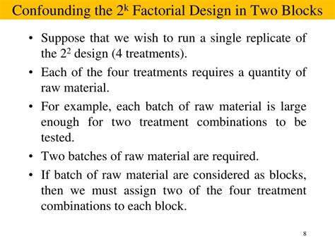 Ppt Chapter 7 Blocking And Confounding In The 2 K Factorial Design