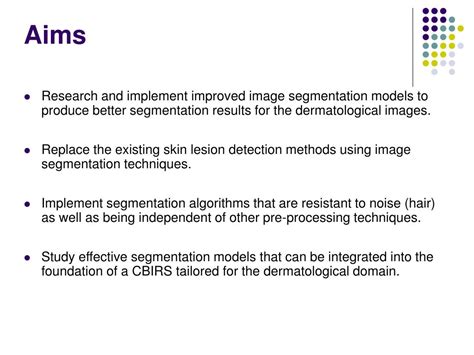 PPT Segmentation Of Dermatological Images Using Mixture Models And