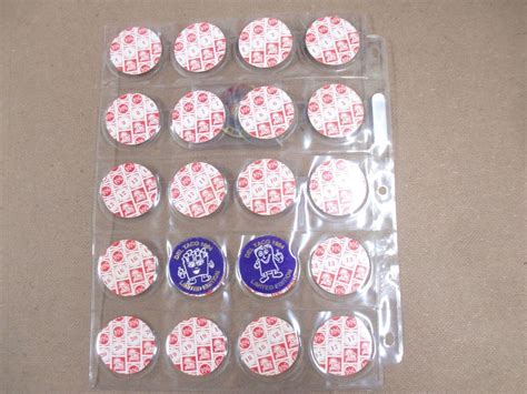 DEL TACO BY POG POGS/MILK CAPS SET OF (20 ) + 2 FOILS and 1 SLAMMER ...