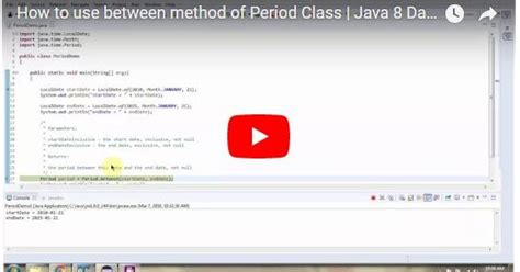 Java Ee How To Use Between Method Of Period Class Java 8 Date And Time
