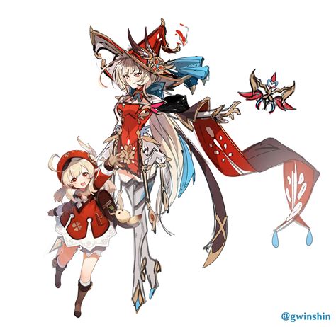 Klee Dodoco And Alice Genshin Impact Drawn By Gwinshin Danbooru