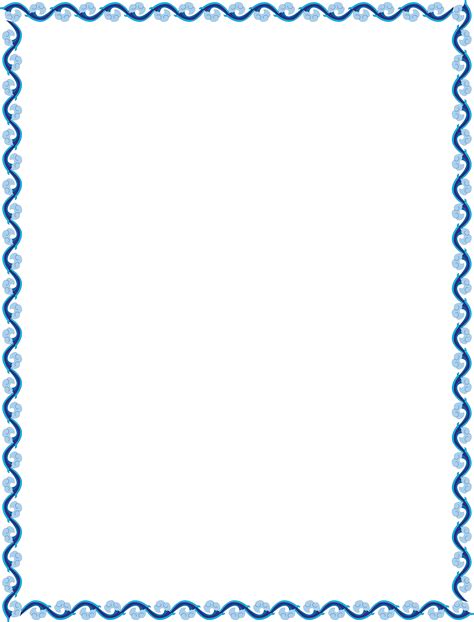 Download Border Blue Outline Border Design Simple Full Size Png