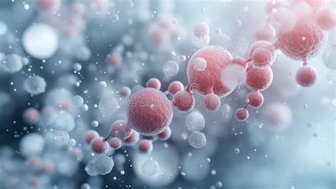 Abstract Representation Of Molecules In A Dynamic Environment Showcasing Vibrant Colors And