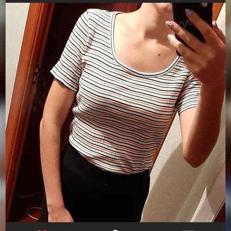 Футболка в рубчик — ціна 35 грн у каталозі Футболки Купити жіночі речі