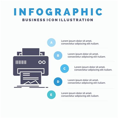 Digital Printer Printing Hardware Paper Infographics Template For