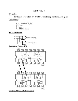 DLDLab Half Adder DOCX