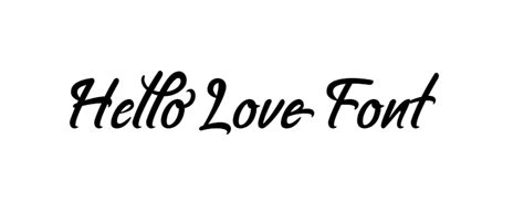 Hello Love Font Dafont Style