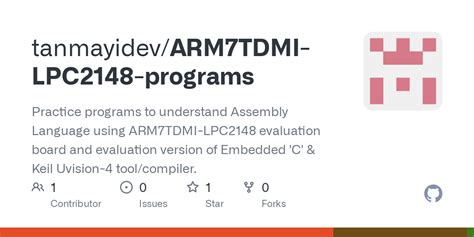 Github Tanmayidevarm7tdmi Lpc2148 Programs Practice Programs To
