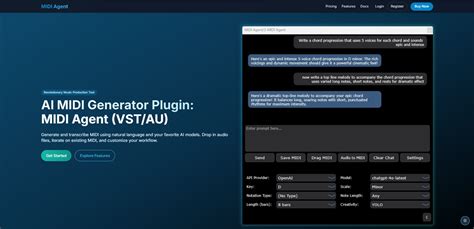 Midi Agent Ai Vst And Au Plugin Ai Midi Generator Make Music With