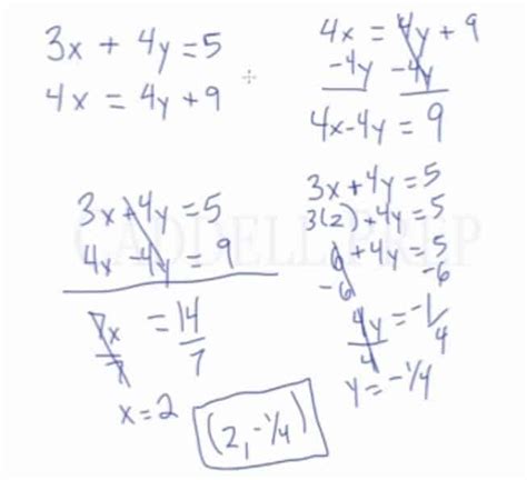 How To Solve A System Of Equations Using Elimination