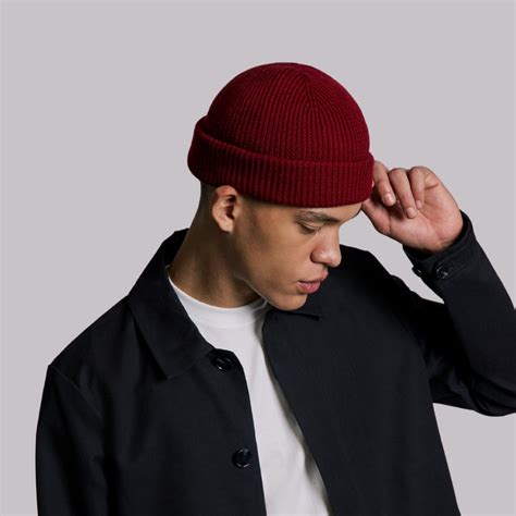 Wine Red Short Beanie Raised By Society