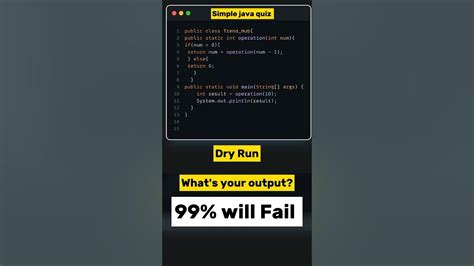 Only Genius Can Solve This Quiz Java Javaquiz Programming Coding Codinglife Youtube
