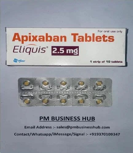 Apixaban 2 5 Mg Tablet At ₹ 750 Stripe Wadi Nagpur Id 2853164449930
