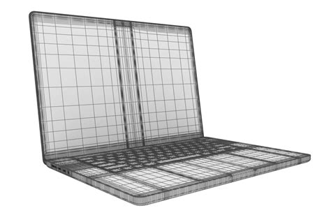 Apple Macbook Pro16 Inch Silver 3d Model Download Laptop On
