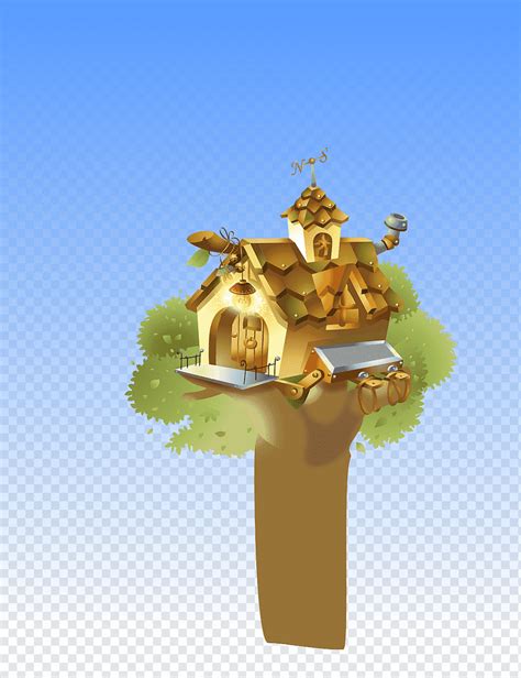 House Playing Tree Tree House Bird House Png PNGWing