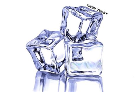 얼음 개체 기초디자인 금속 질감 스케치 그림