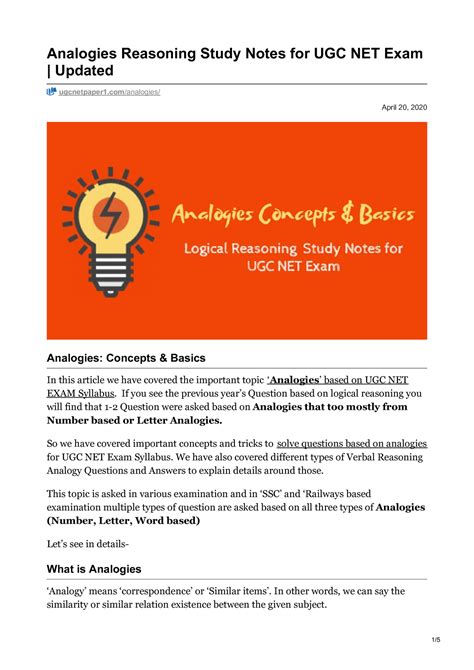 Logical Reasoning Study Material For UGC NET JRF Part 3 April 20