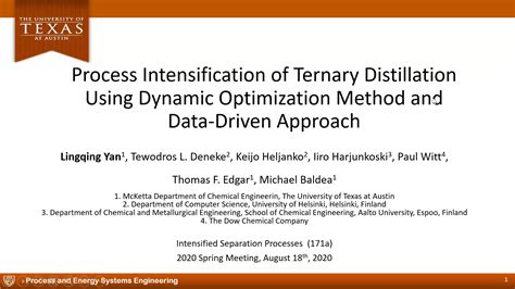 Process Intensification Of Ternary Distillation Using Dynamic Optimization Method And Data