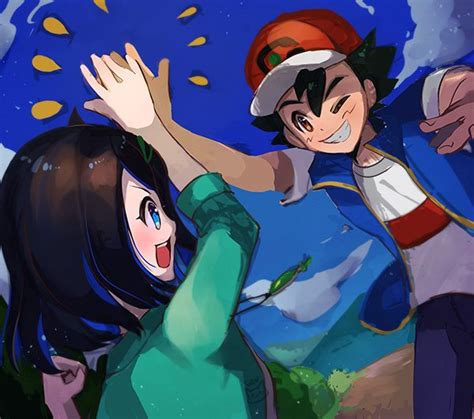 Ash Ketchum And Liko Pokemon And More Drawn By Nekocan Danbooru