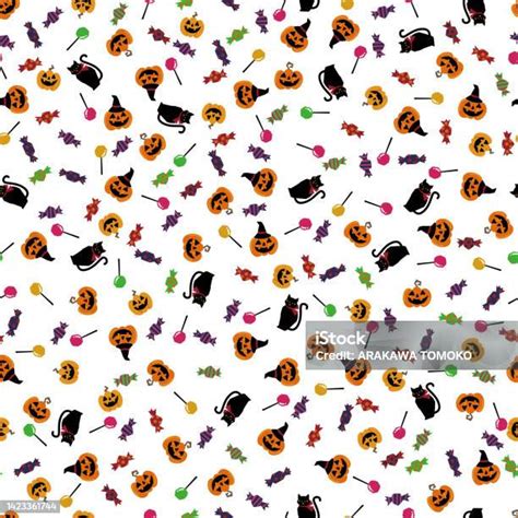 할로윈 잭 오 랜턴의 원활한 패턴 섬유 벽지 및 포장지 디자인 10월에 대한 스톡 벡터 아트 및 기타 이미지 10월 가을 계절 Istock