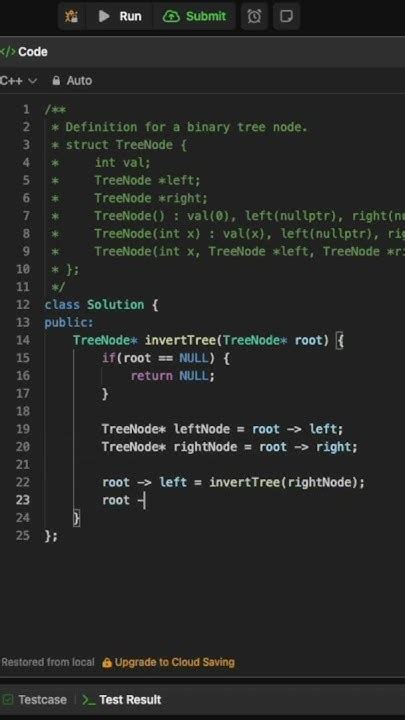 Invert Binary Tree Shorts Leetcode Tree Youtube