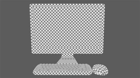 Sweet Pc Set Monitor Keyboard Mouse River Green Version 3d Model Cgtrader