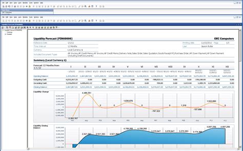 Coresuite Liquidity Forecast For SAP Business One Cornerstone
