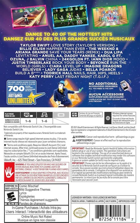 Just Dance 2022 Standard Edition Nintendo Switch Buy Best Price In