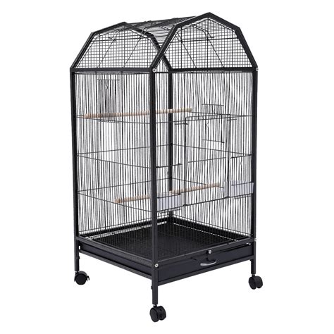 Wildnix 360° Panorama Bird Cage With Barn Top Large Space Easy To