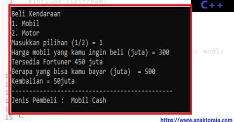 Contoh Program If Else If Bercabang C