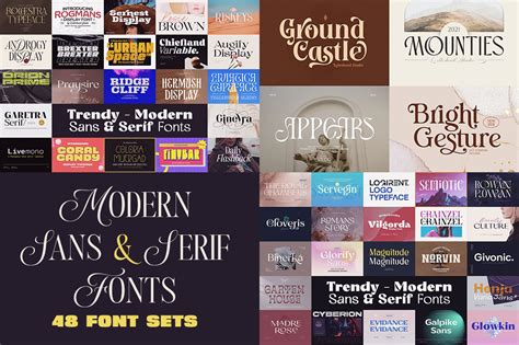 48 Creative Display Font Sets For Your New Projects