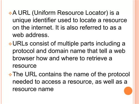 Uniform Resource Locator Pptx