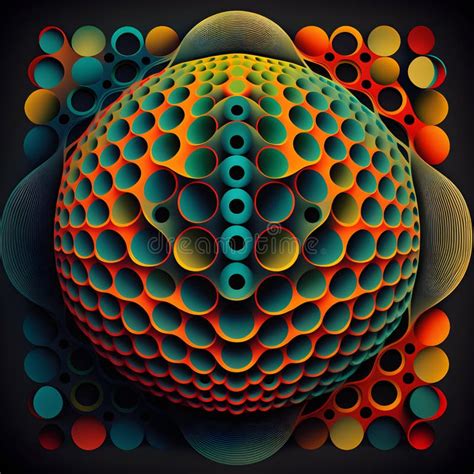 Generative Ai Illustrations Geometry Patterns Background Mixed