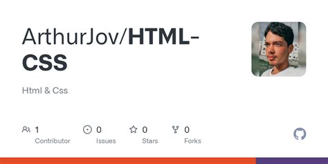 GitHub ArthurJov HTML CSS Html Css