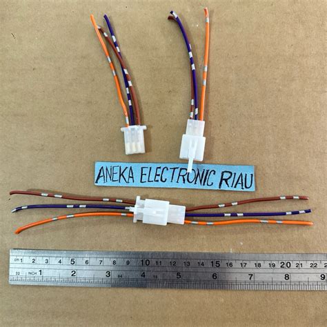 Jual Soket Konektor Kecil 3 Pin Sepasang Soket Plus Kabel Motor Socket