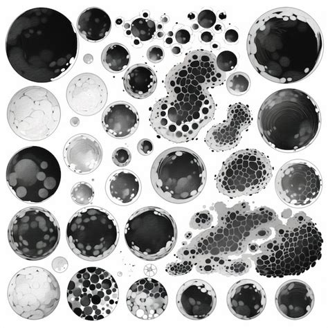 Premium Photo A Close Up Of A Bunch Of Black And White Circles
