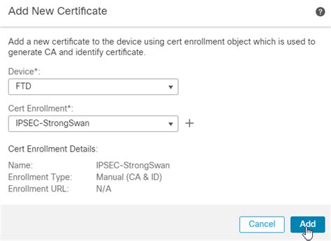Configure Site To Site Tunnel Between Ftd And Strongswan Server Cisco