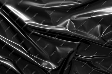 Premium Photo Plastic Foil Overlay Texture Wrinkled Glossy Paper On Black Background Mock Up