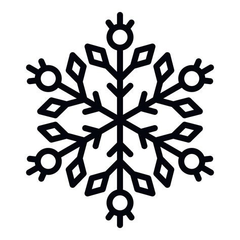 Freeze Snowflake Icon Outline Style 15264193 Vector Art At Vecteezy