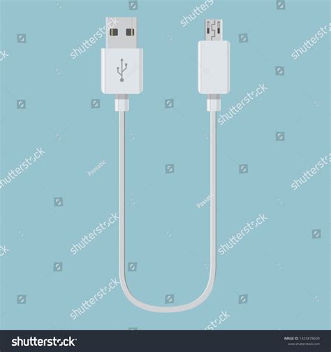 Realistic Usb Cable Device Connection Vector