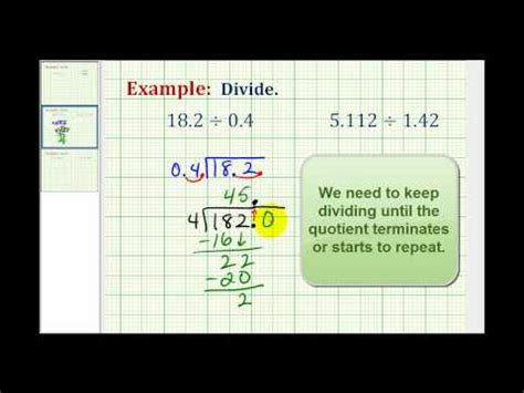 Examples Of Dividing Decimals Video Arithmetic CK Foundation