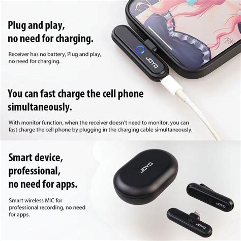 Joyo Jw 05m Wireless Mini Microphone System Lightning Connectivity