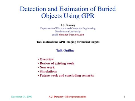 Ppt Detection And Estimation Of Buried Objects Using Gpr Powerpoint
