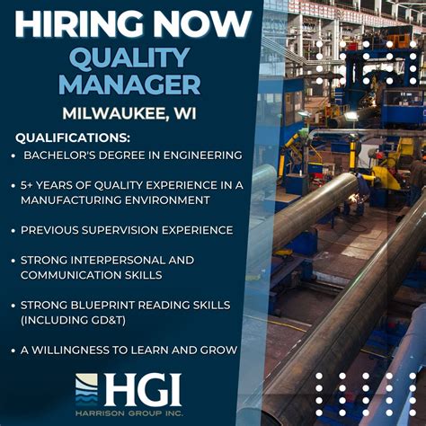 Quentin White On Linkedin Hiring Qualitymanager Machining Milwaukeejobs
