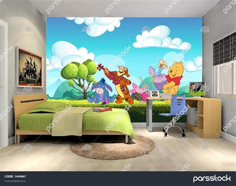 پوستر دیواری سه بعدی کارتون پو و دوستان 1440647