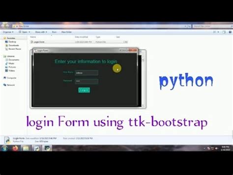 Login Form Using Python Ttk Bootstrap YouTube